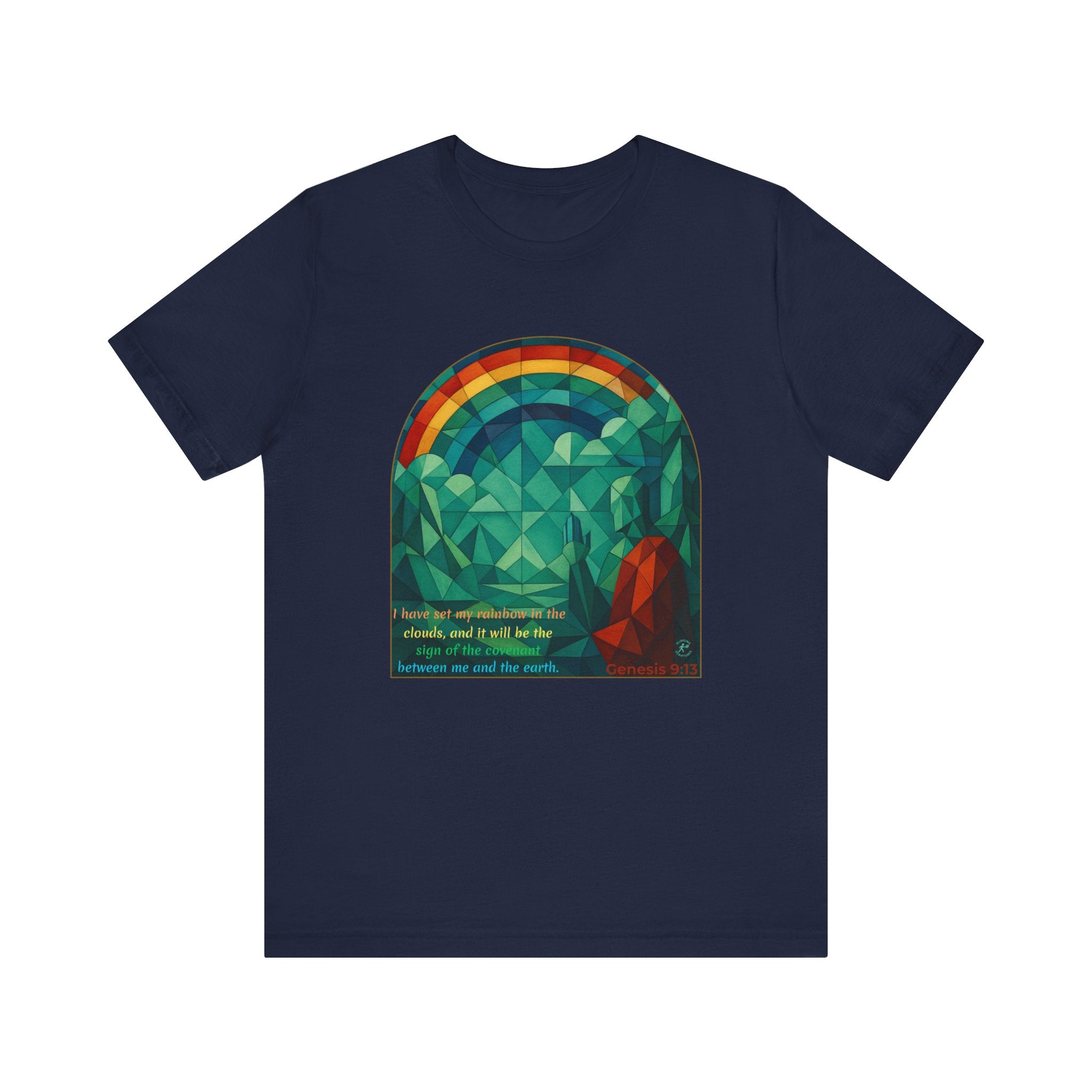Promise Keeper Rainbow Tee — Genesis 9:13” | Unisex Jersey Short Sleev ...